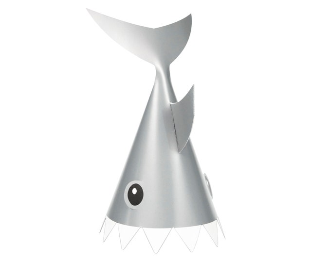 Shark Party Hats Shark Birthday Hats Shark Party Supplies - Etsy