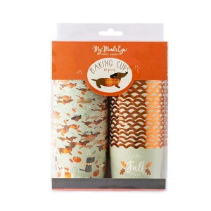 Fall Themed Cupcake Liners, Fall Baking Cups, Happy Fall Y'all Treat ...