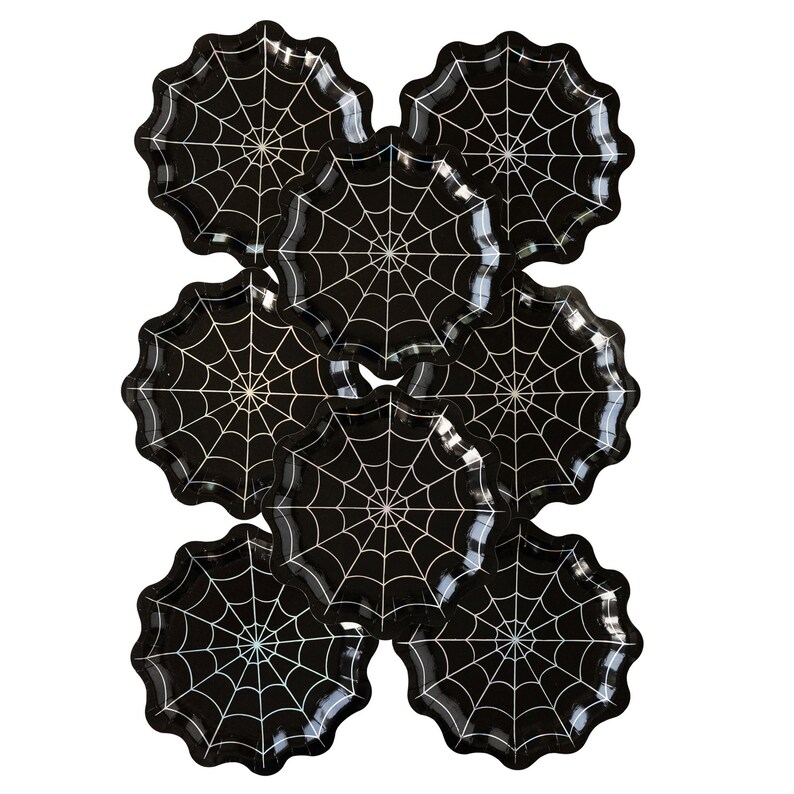 Spiderweb Shaped Plates 8ct Spider Plates Cobweb Plates - Etsy