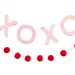 XOXO Glitter Banner Set, Valentine Pom Pom Ball Garland, Valentine ...
