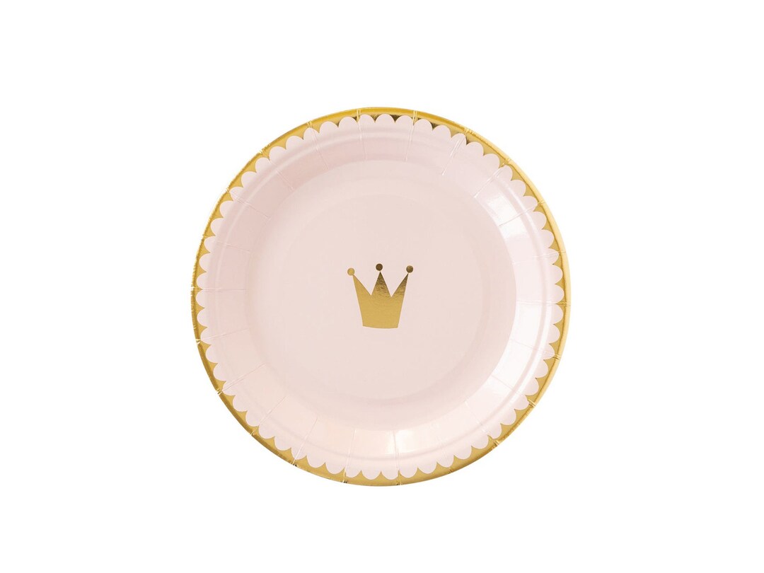 Princess Crown Plates 8ct, Princess Plates, Princess Birthday, Dessert ...