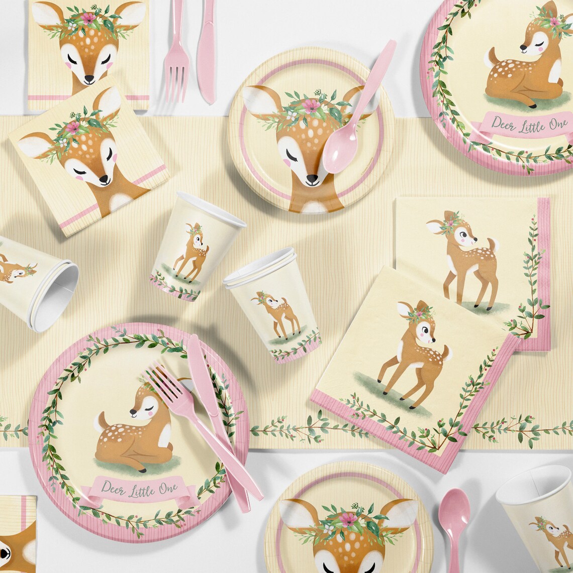 Deer Party Plates 8 Deer Plates Little Deer Birthday Plates - Etsy