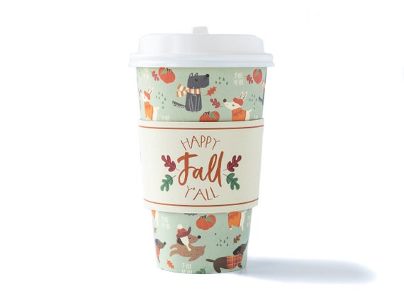 Happy Fall Y'all Coffee Cups Disposable 8ct, Fall Coffee Cups To Go ...