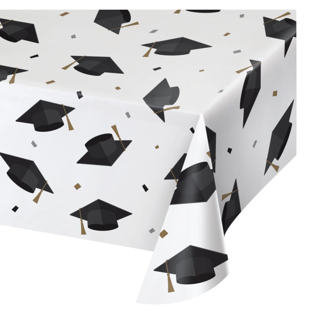 Graduation Party Tablecloth, Grad Party Disposable Table Cover, 2023 ...