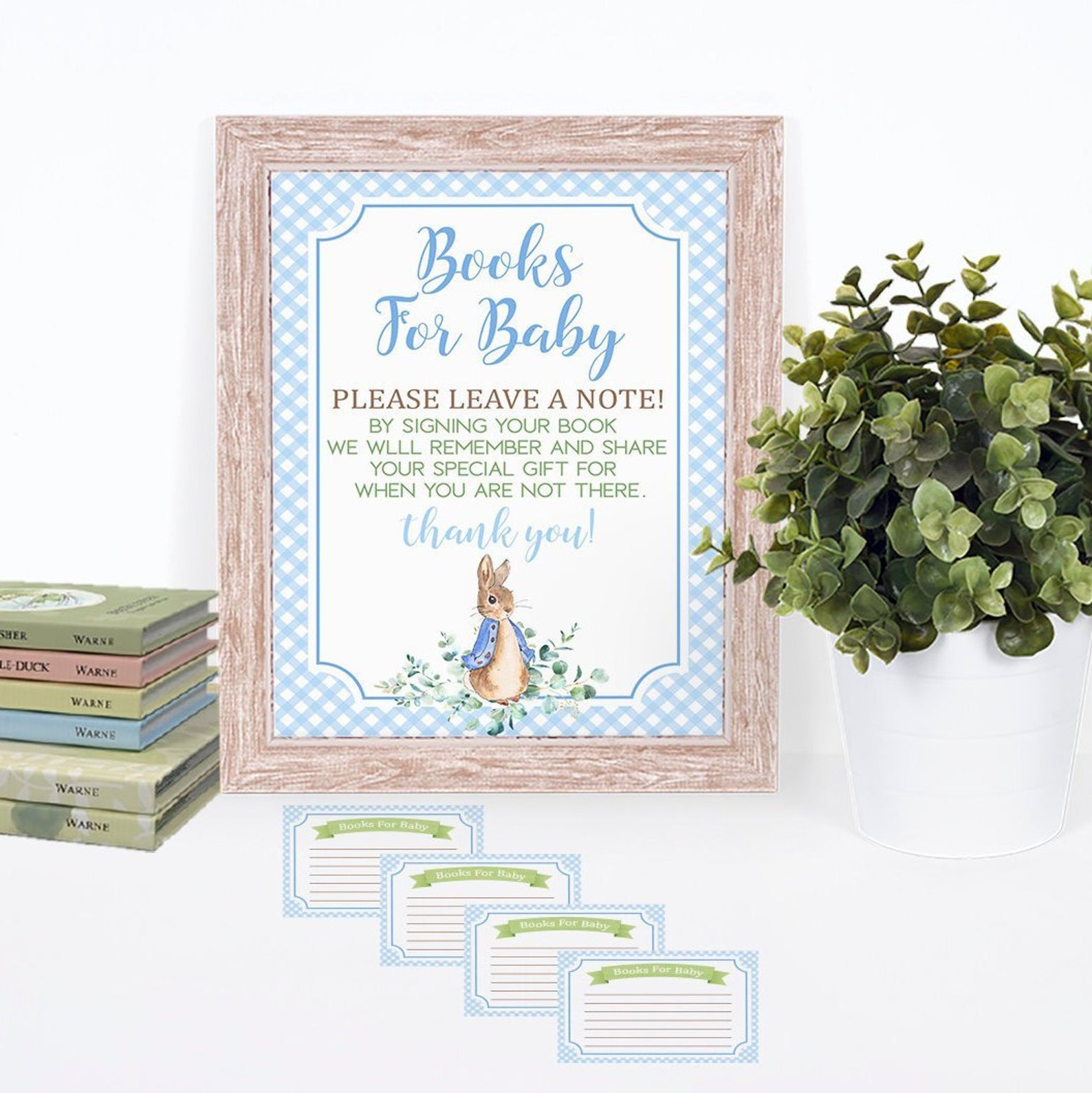 Printable Peter Rabbit Books for Baby Cards and Sign Boy - Etsy
