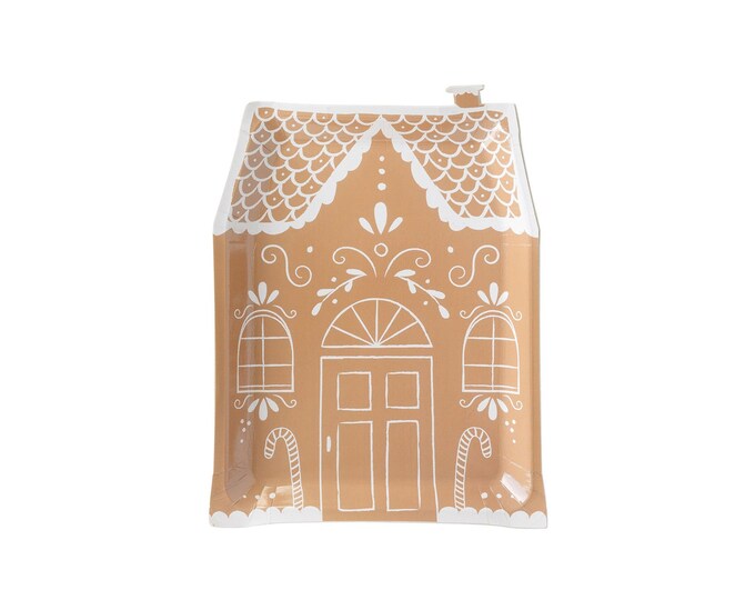 Gingerbread House Shaped Plates 8ct Christmas Plates - Etsy