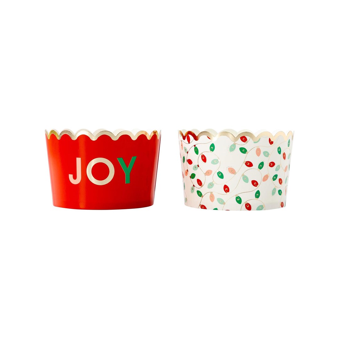 Jumbo Christmas Lights Snack Cups 40ct, Christmas Baking Cups ...