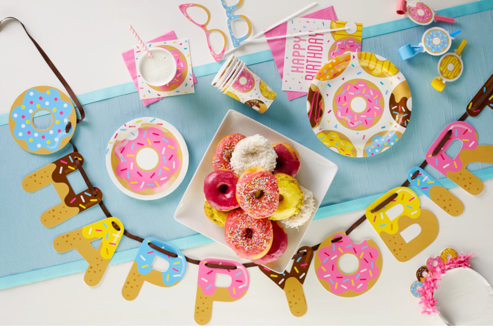 Donut Banner Donut Happy Birthday Banner Donut Birthday - Etsy
