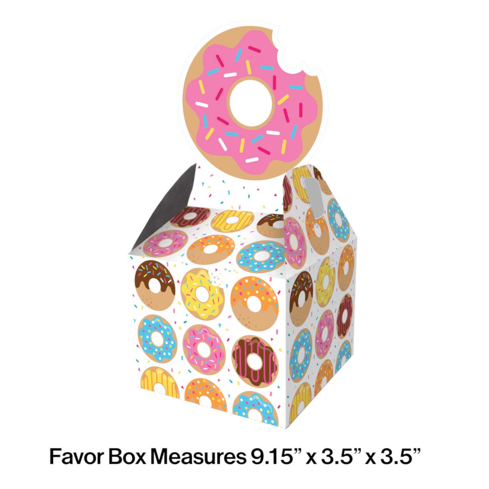 Donut Favor Boxes Sprinkle Donut Party Favors Donut Treat - Etsy