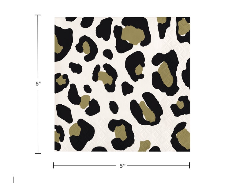 Leopard Print Cocktail Napkins Small Cheetah Print Napkins - Etsy