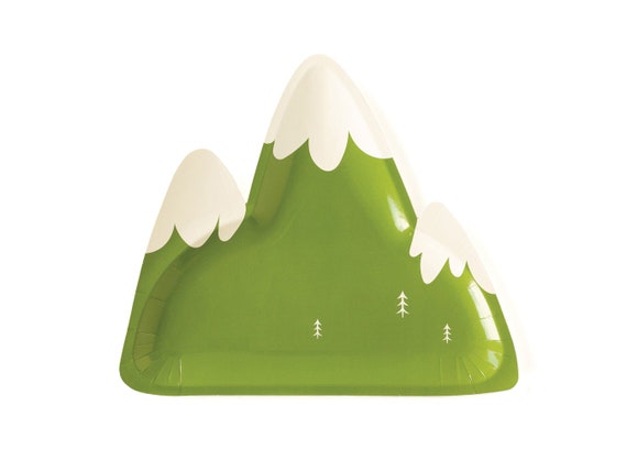 Mountain Shaped Paper Plates, Mountain Party Décor, Mountain Baby ...