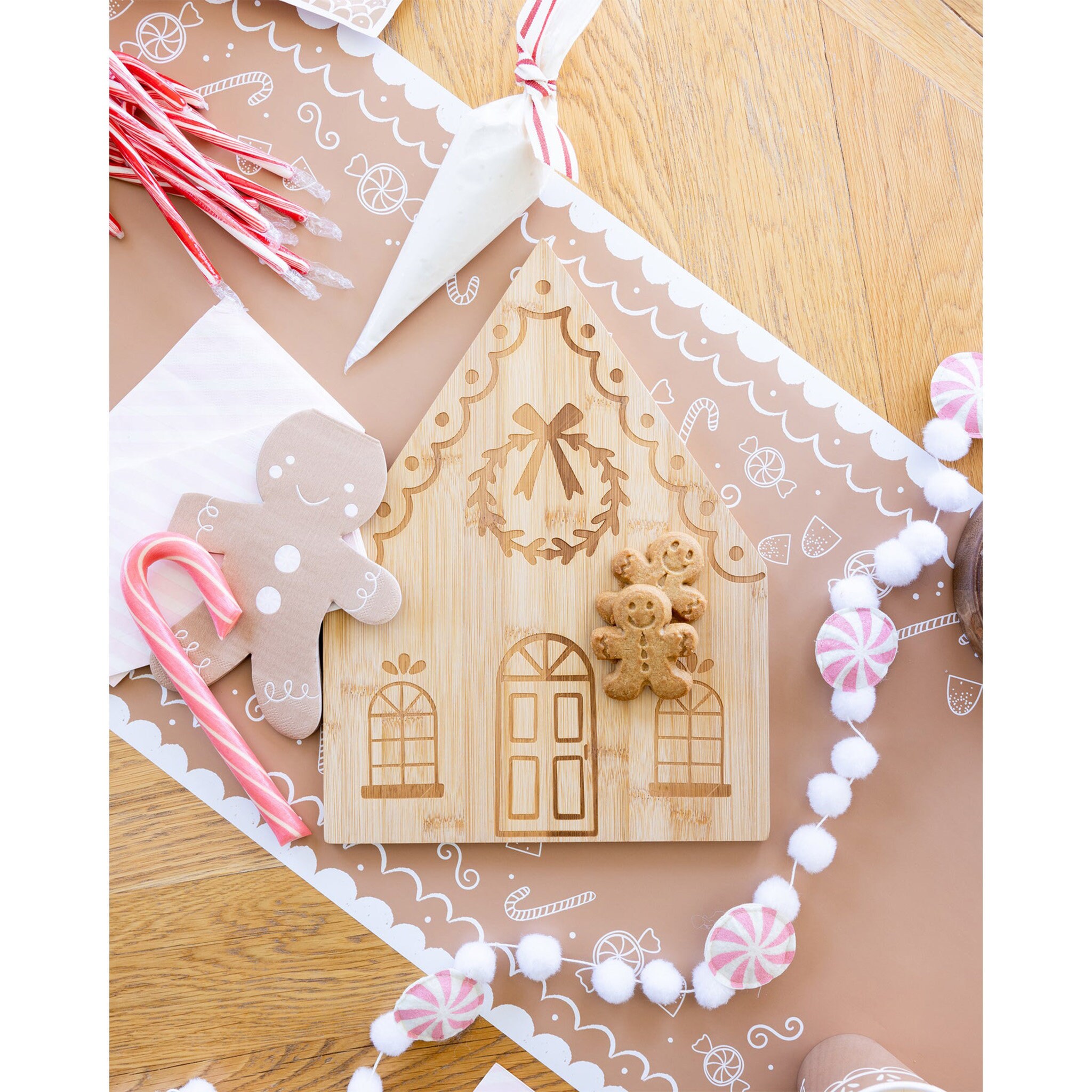 Stuffed Felt Gingerbread House Banner 6ft, Gingerbread Banner ...