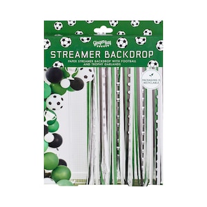 DIY Soccer Party Paper Streamer Backdrop Kit, Soccer Party Decorations ...