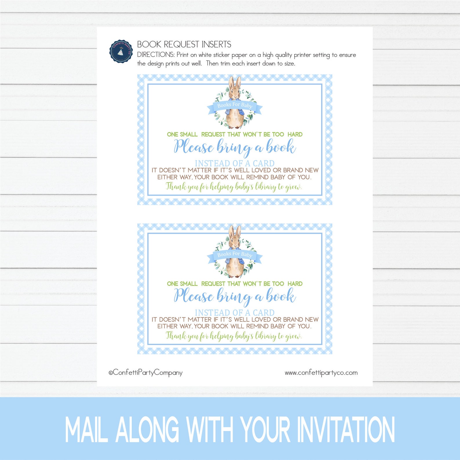 Printable Peter Rabbit Books for Baby Cards and Sign Boy - Etsy