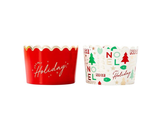 Jumbo Christmas Snack Cups 40ct, Christmas Baking Cups Paper, Christmas ...