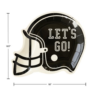Football Helmet Shaped Paper Plates 8ct, Football Birthday Party Plates ...