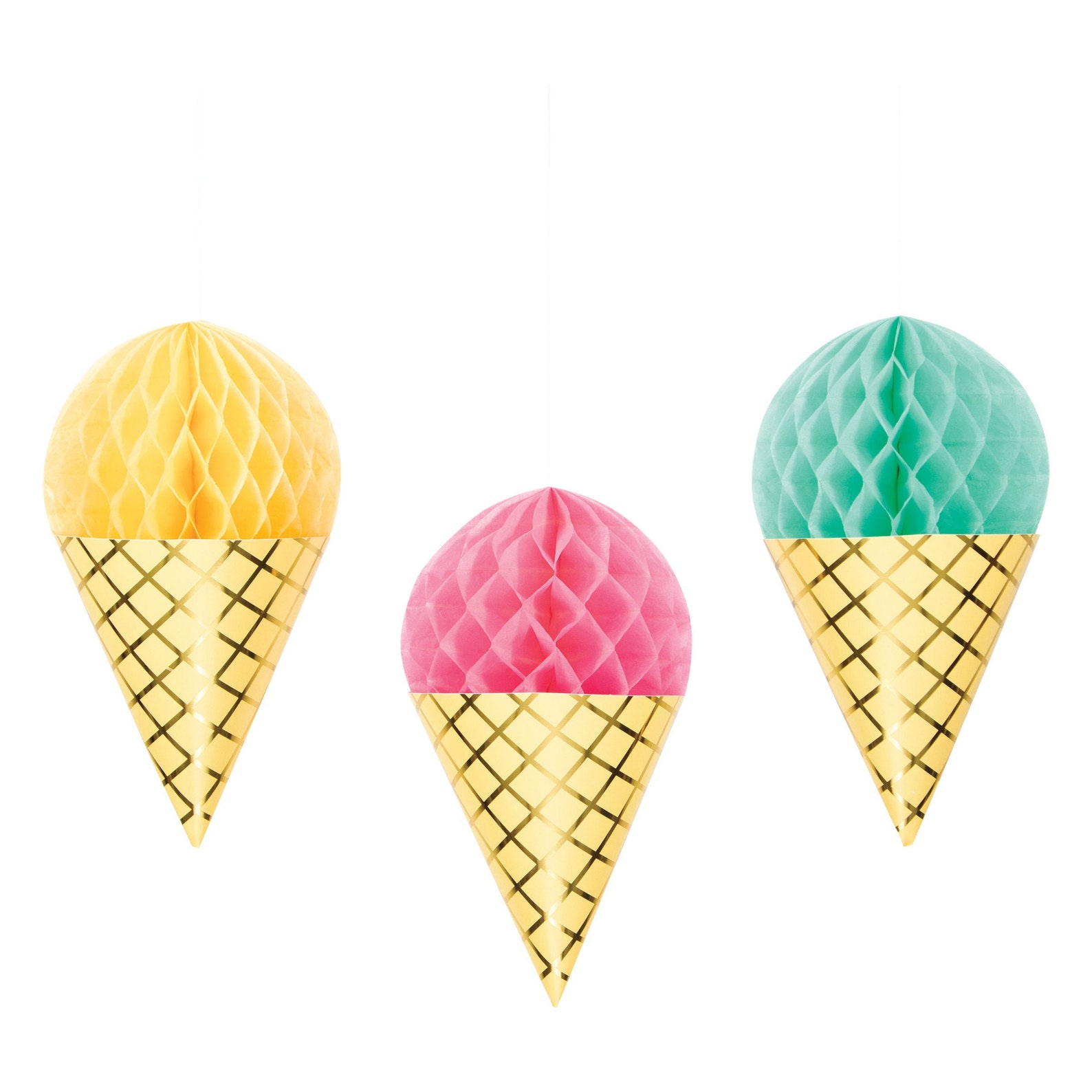 Ice Cream Cone Decoration Ice Cream Party Decor Hanging Ice - Etsy