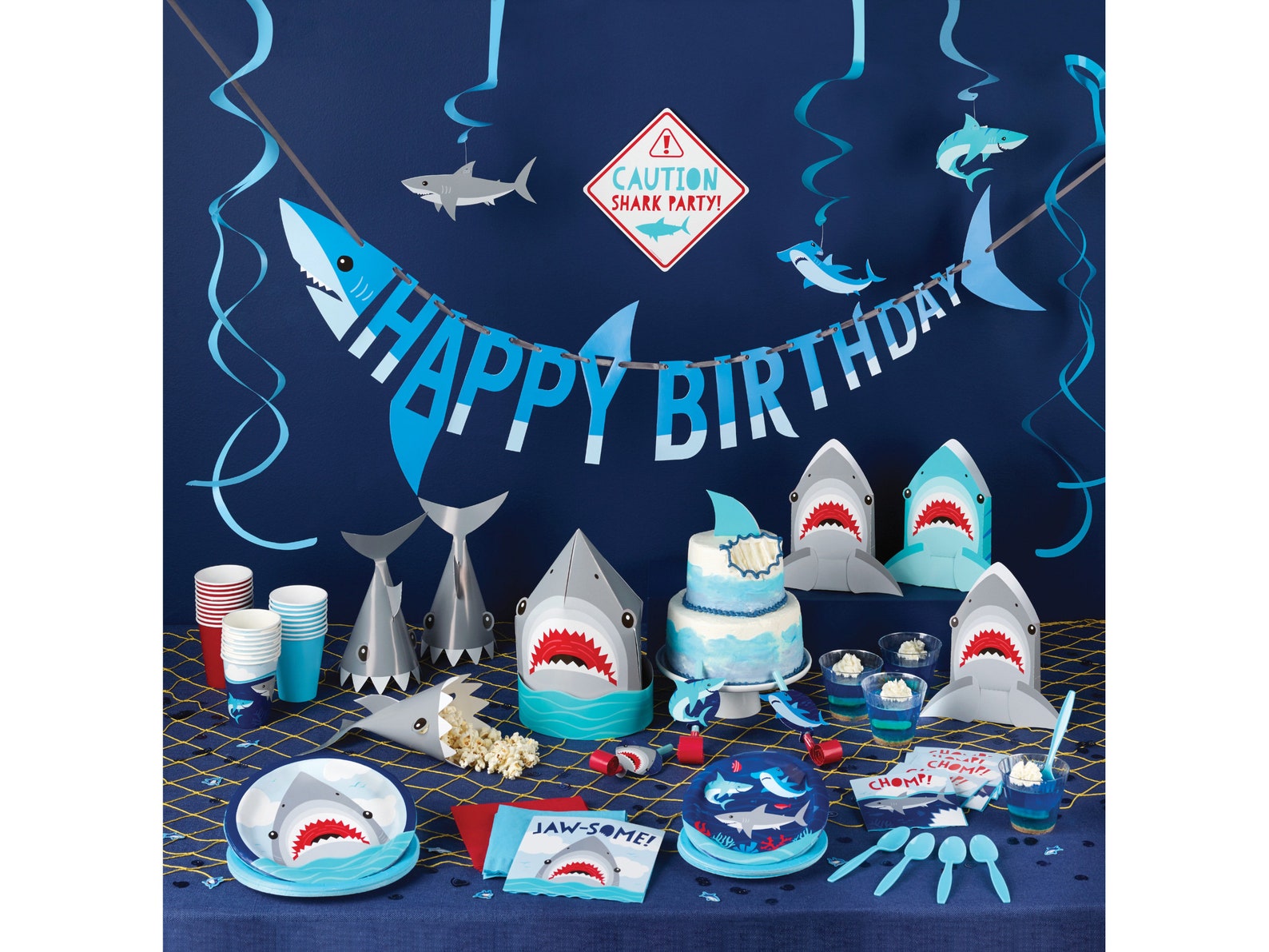 Shark Party Cups, Shark Cups, Shark Attack Birthday, Shark Party ...