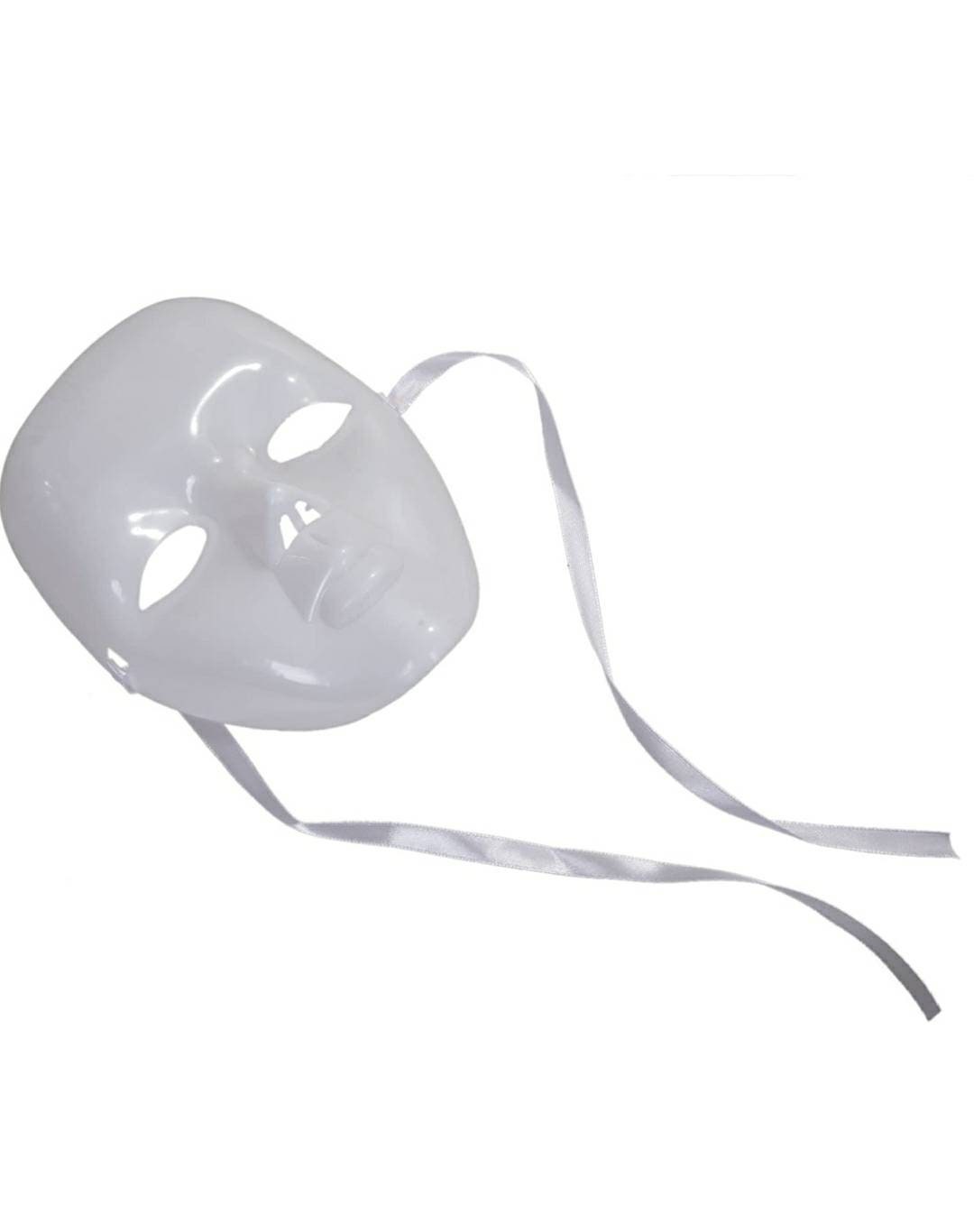 Blank white costume mask white unisex cosplay Halloween - Etsy 日本