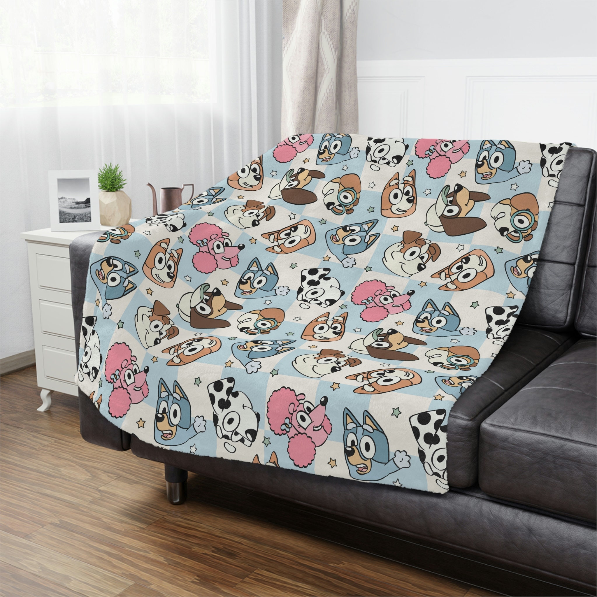Bluey and Friends Checker Kids Blanket - Etsy Canada