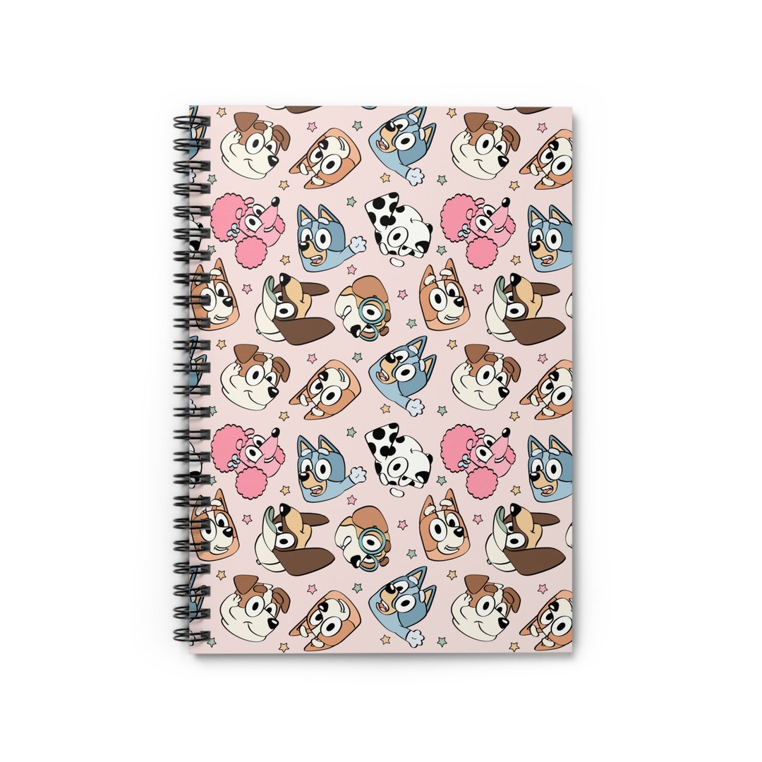 Pink Bluey Notebook Spiral Notebook Back to School Bingo - Etsy UK