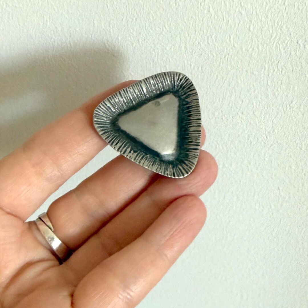 Swedish Midcentury Modernistic Pewter Brooch by Designer Rune Tennesmed ...
