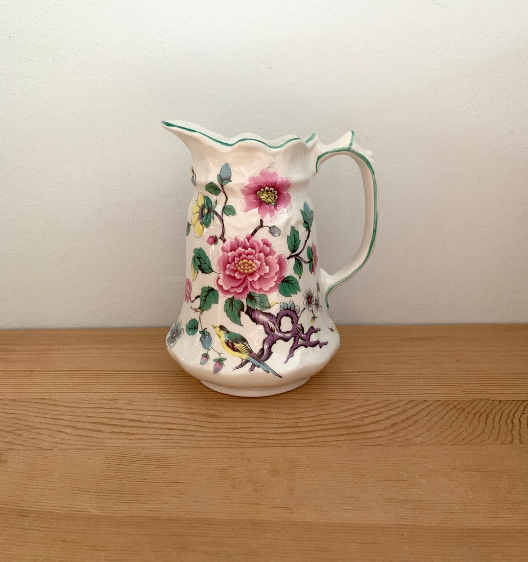 Small Old Foley English Rose Pitcher English Staffordshire Pottery ...