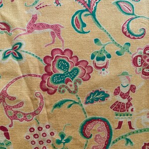 Jay Yang Drapery With Heading Tape Screenprinted Folklore Fabric Flora ...