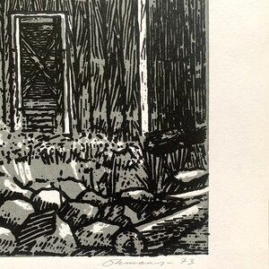 Vintage Art Silkscreen Print Signed Öhman 1974 Swedish Artist Old Barn ...