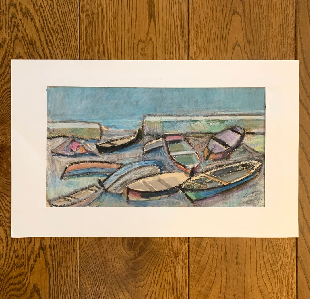 Original Vintage Art 1952 Signed Öhman Swedish Artist Tenerife Puerto ...