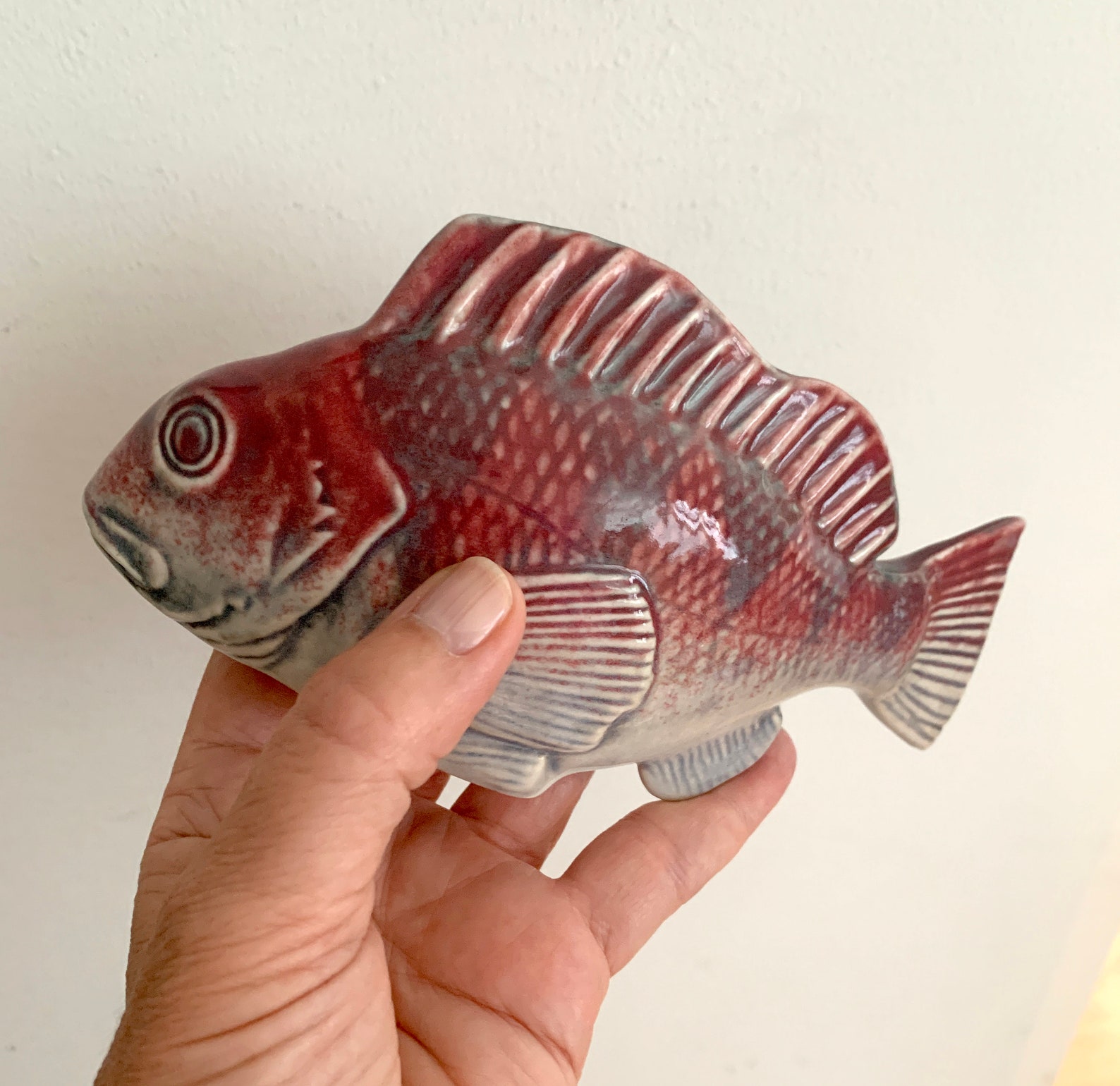 Sven Weisfelt Stoneware Perch Fish Sculpture Figurine Swedish Designer ...