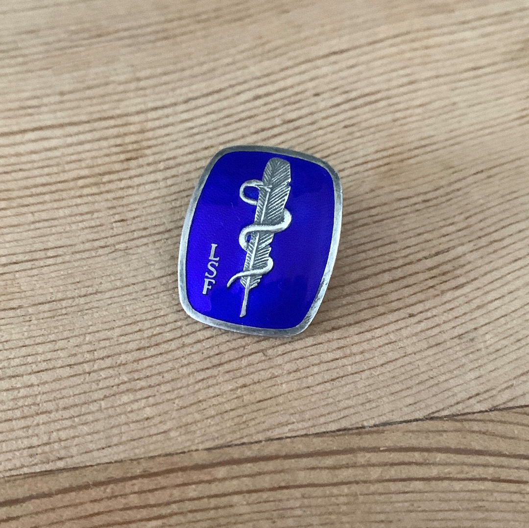 Swedish Genuine Silver and Enamel Pin / Brooch LSF 1971 - Etsy