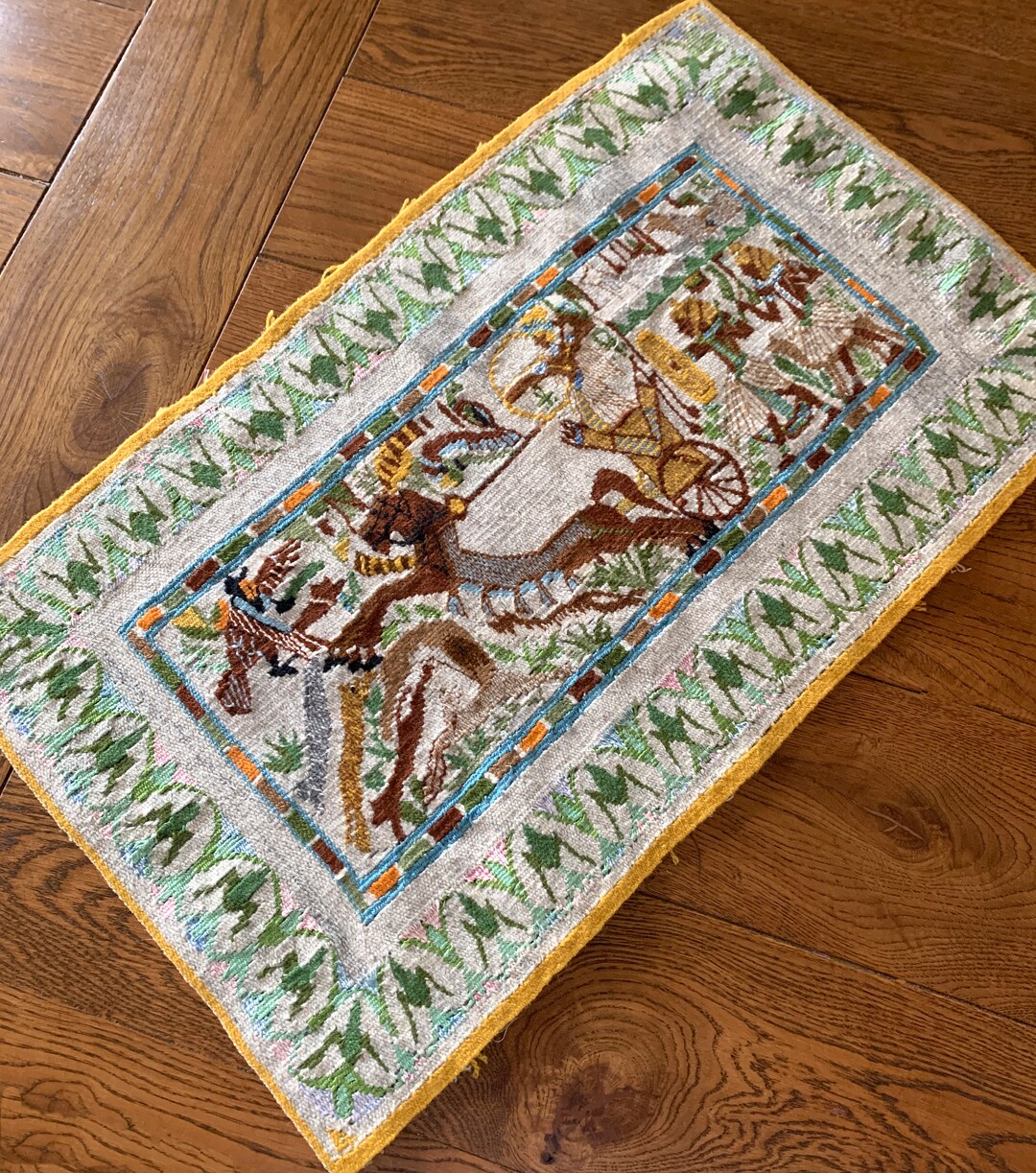 Old Flemish Weave With Ancient Egyptian Warrior Wool Wall Tapestry ...