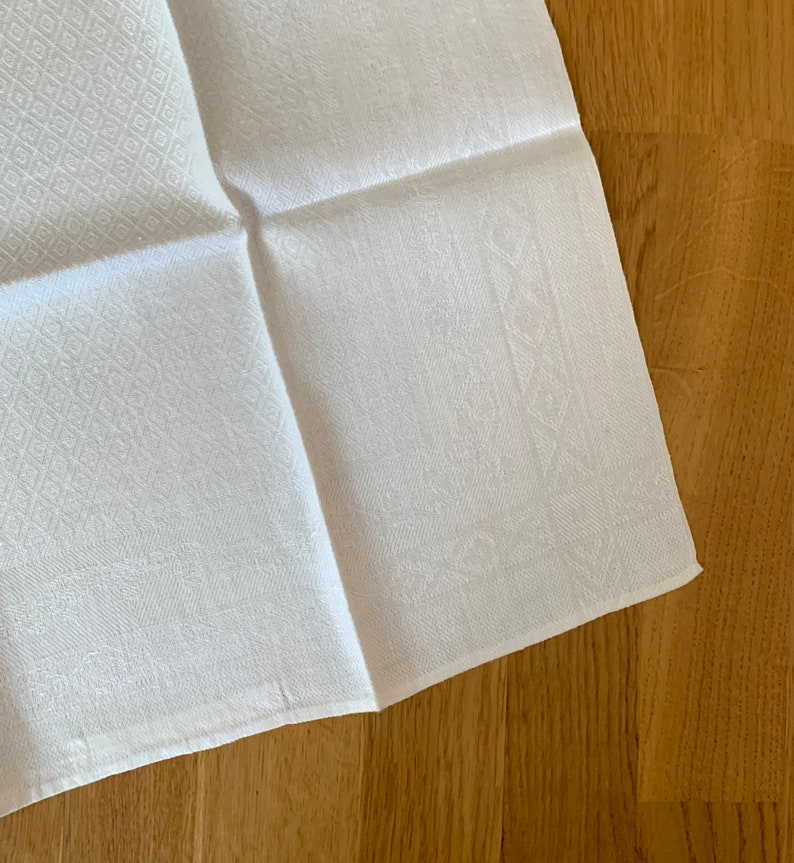 2 Vintage Linen Kitchen Towels With FS Monogram White Linen Lozenge ...