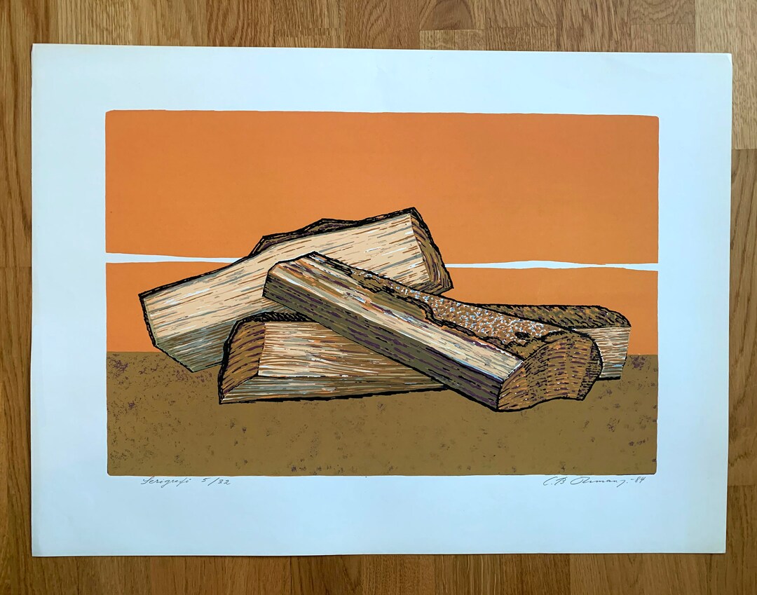 Vintage Art Silkscreen Print Signed Öhman 1984 Swedish Artist Still ...
