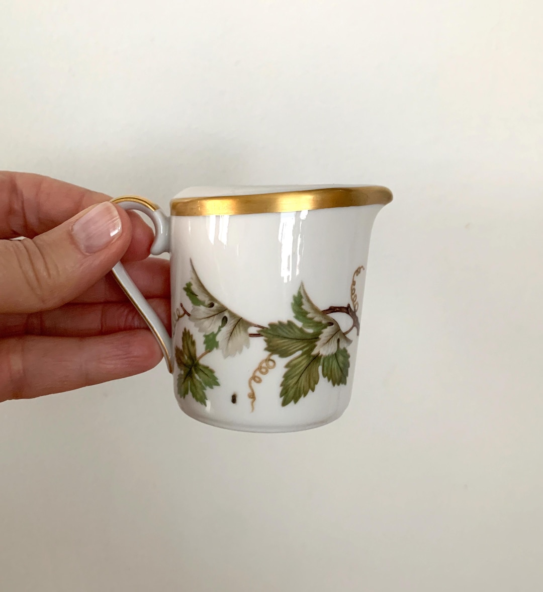 Swedish Hackefors Vinranka Creamer Porcelain Midcentury Gold Rim Cream ...