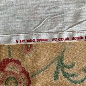 Jay Yang Drapery With Heading Tape Screenprinted Folklore Fabric Flora ...