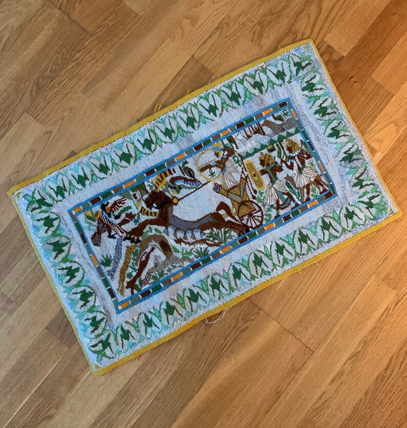 Old Flemish Weave With Ancient Egyptian Warrior Wool Wall Tapestry ...
