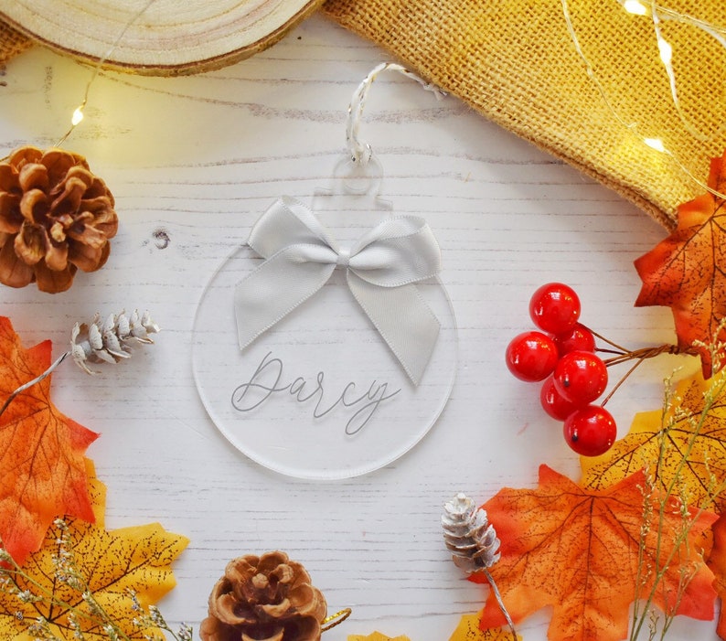 Personalised Christmas Bauble Tree Decoration Custom - Etsy UK