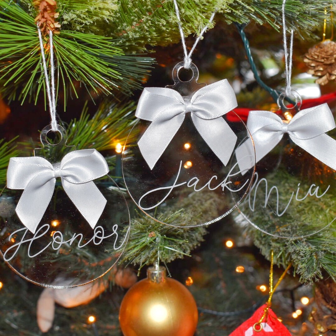 Personalised Christmas Bauble Tree Decoration Custom - Etsy UK