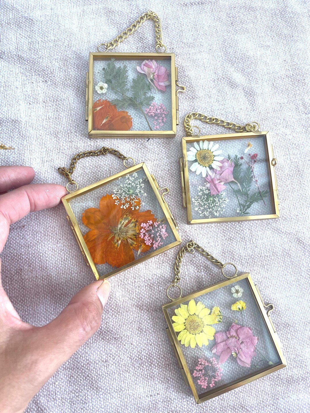 Custom Pressed Flower Frame Dried Floral Wall Decor Personalize With ...