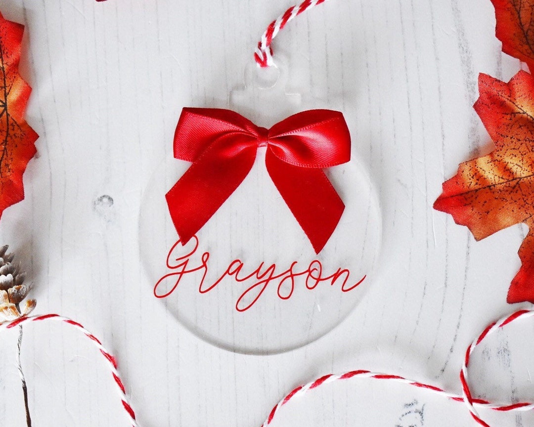 Personalised Christmas Bauble Tree Decoration Custom - Etsy UK