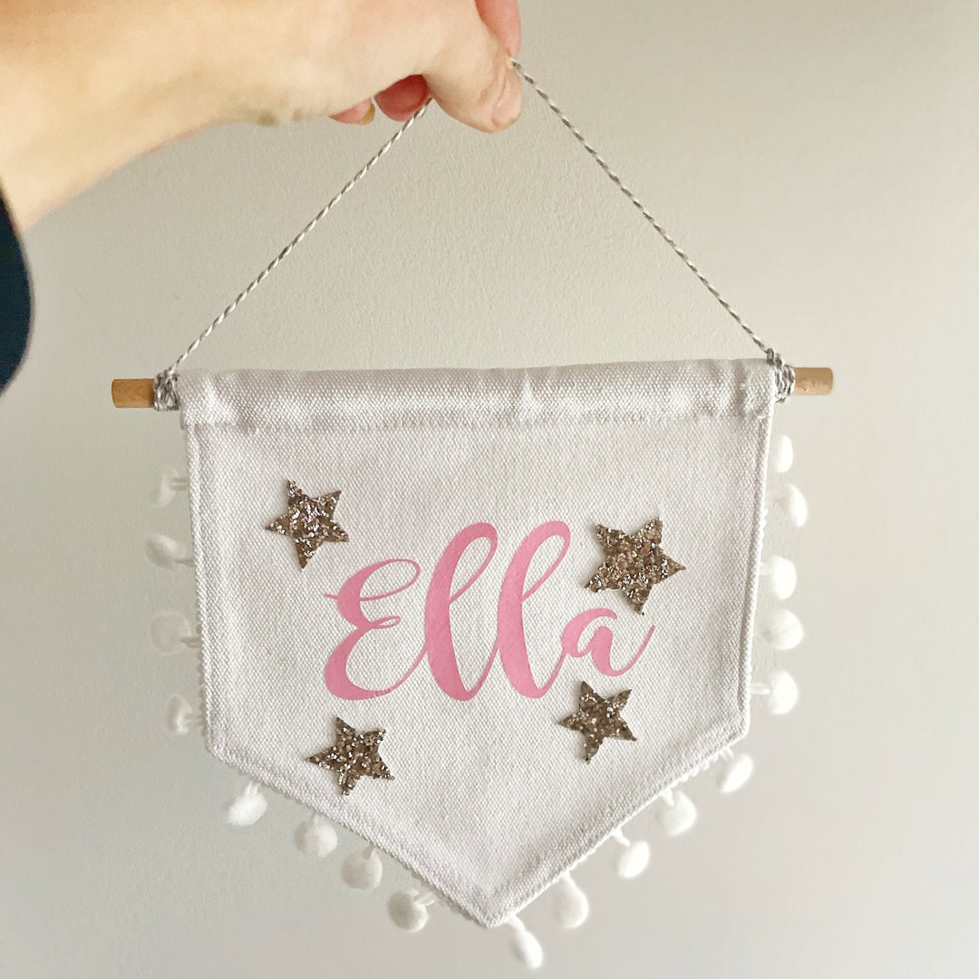Personalised Name Flag, Custom Signs, Kids Room Sign, Personalised Name ...