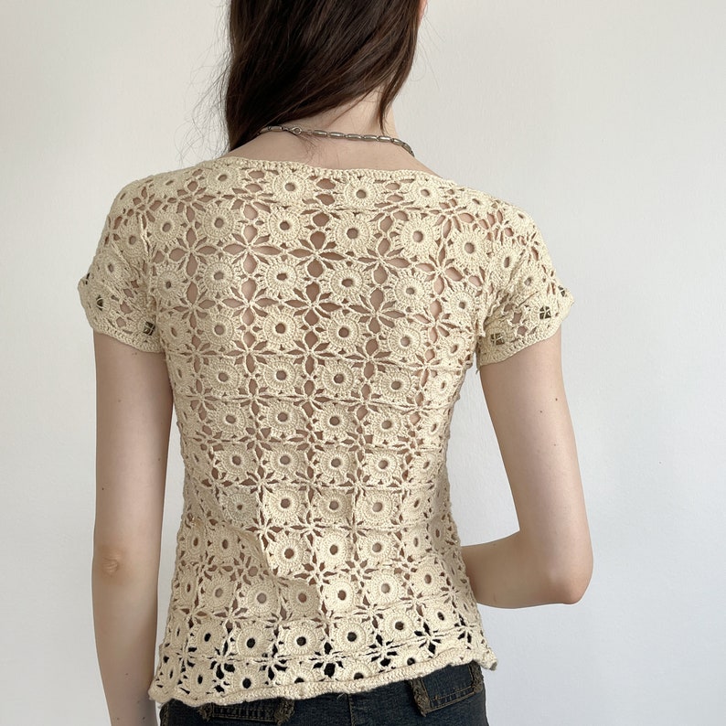 Vintage Handmade Crochet Top With Beautiful Metal Pieces - Etsy