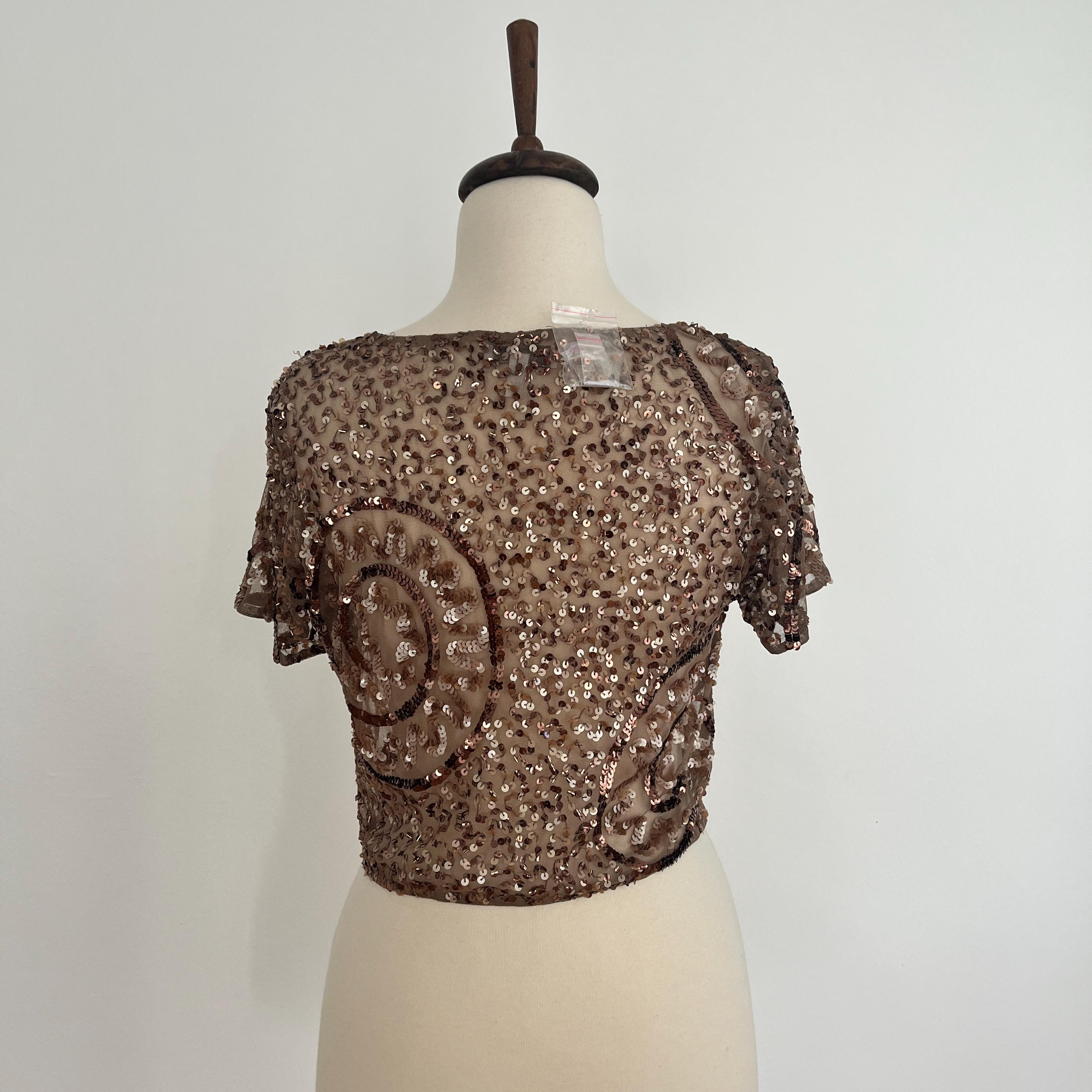 Sheer Mesh Sequin Bolero With Spiral Figures - Etsy