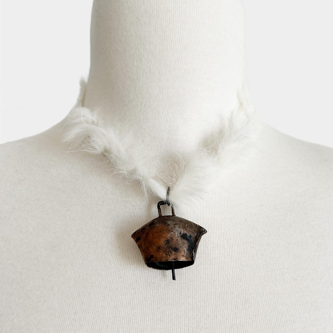 Upcycled Fur + Vintage Bell Choker - Etsy