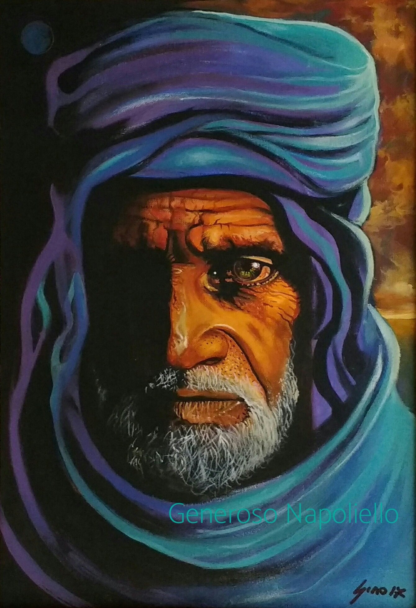 The Wise Berber- Limited Edition PRINT of Original Painting by Generoso ...