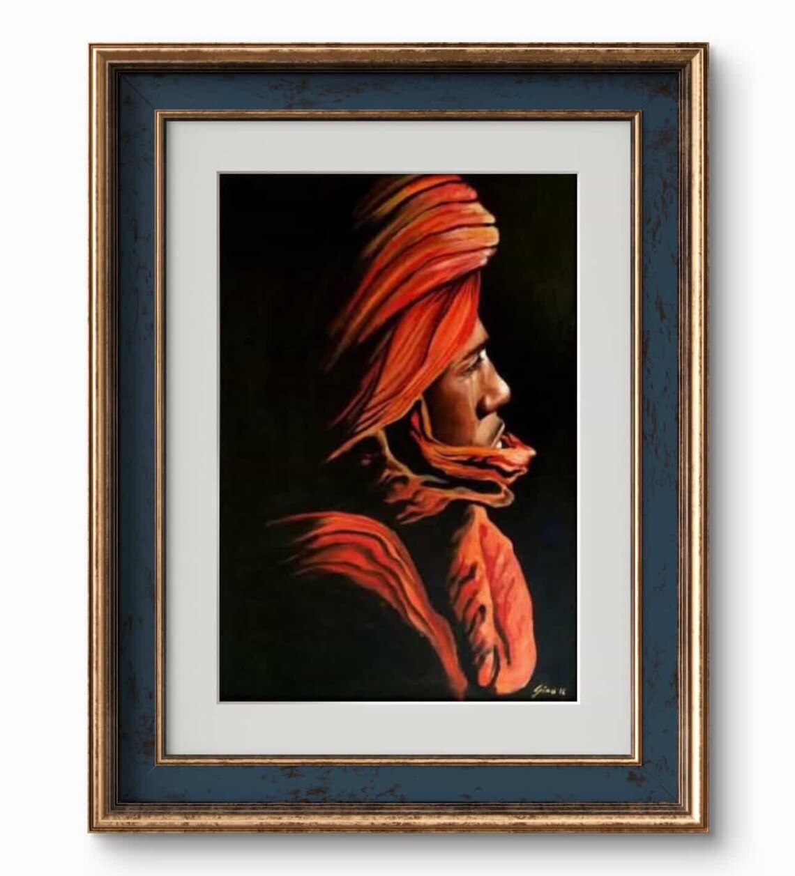 Berber Man Red Limited Edition PRINT of Original Painting by Generoso ...