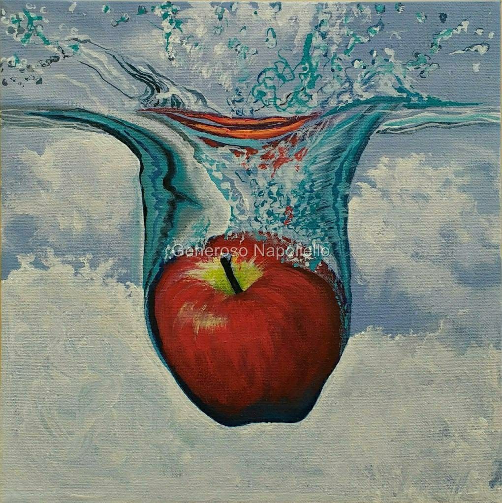 Plunging Apple - Limited Edition Print of Original Painting by Generoso ...