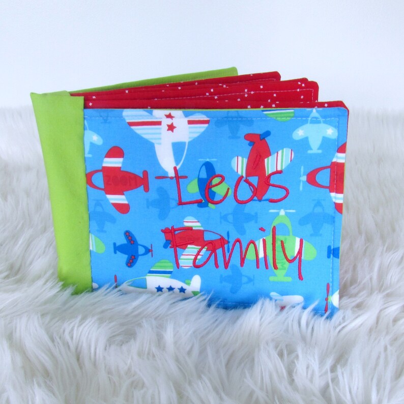 Personalized Plane Boy Fabric Photo Album - Etsy